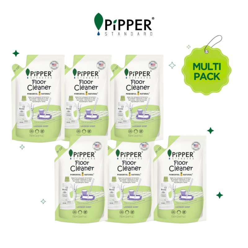 Promo Pipper Floor Cleaner Lavender Scent Multi Pack 6x700ml Refill ...