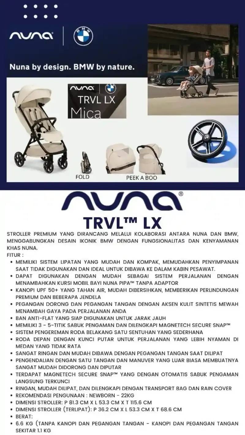 Jual Nuna Trvl Lx Bmw Special Edition Stroller / Kereta Dorong Bayi Di ...