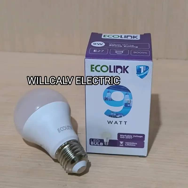 Promo Promo Ecolink Lampu Led Bulb 9w Kuning 3000k / Putih 6500k E27 ...