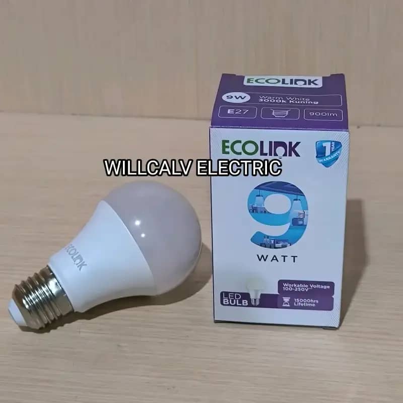 Promo Promo Ecolink Lampu Led Bulb 9w Kuning 3000k / Putih 6500k E27 ...