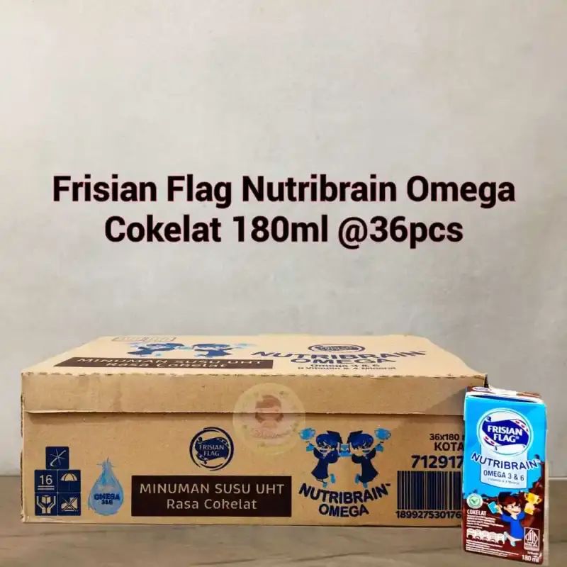 Jual Frisian Flag Nutribrain Omega Susu Uht 180 Ml Coklat Stroberi (ds ...