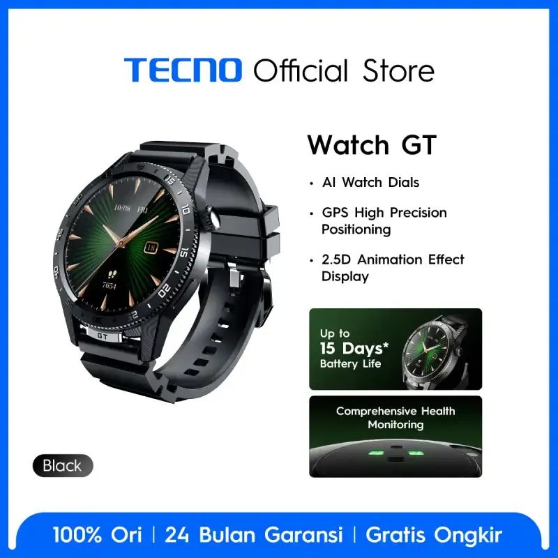 Promo Tecno Watch Gt Ai Watch Faces | GPS High Precision Positioning ...
