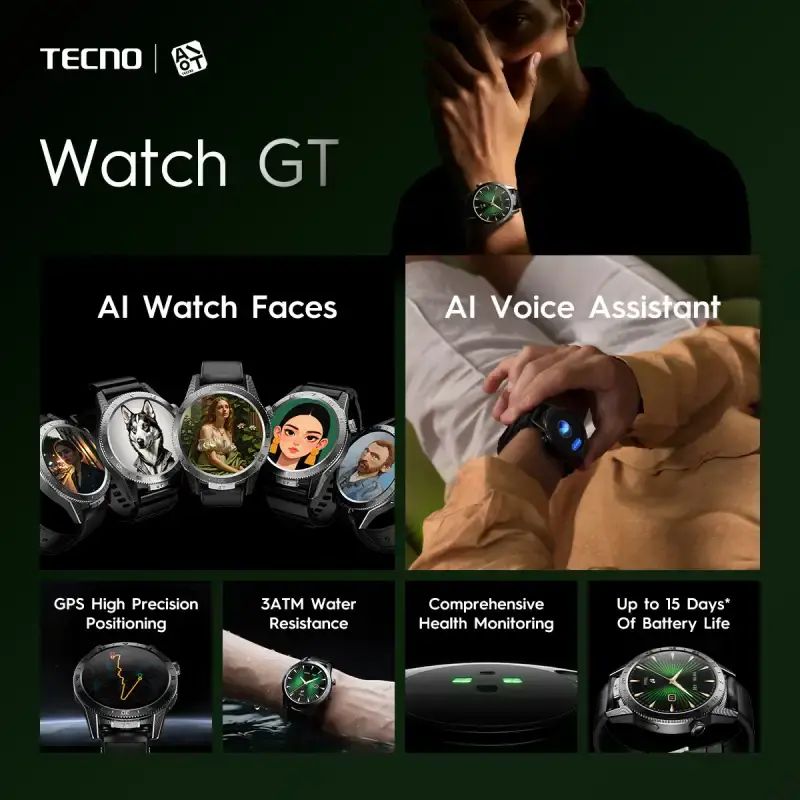 Promo Tecno Watch Gt Ai Watch Faces | GPS High Precision Positioning ...