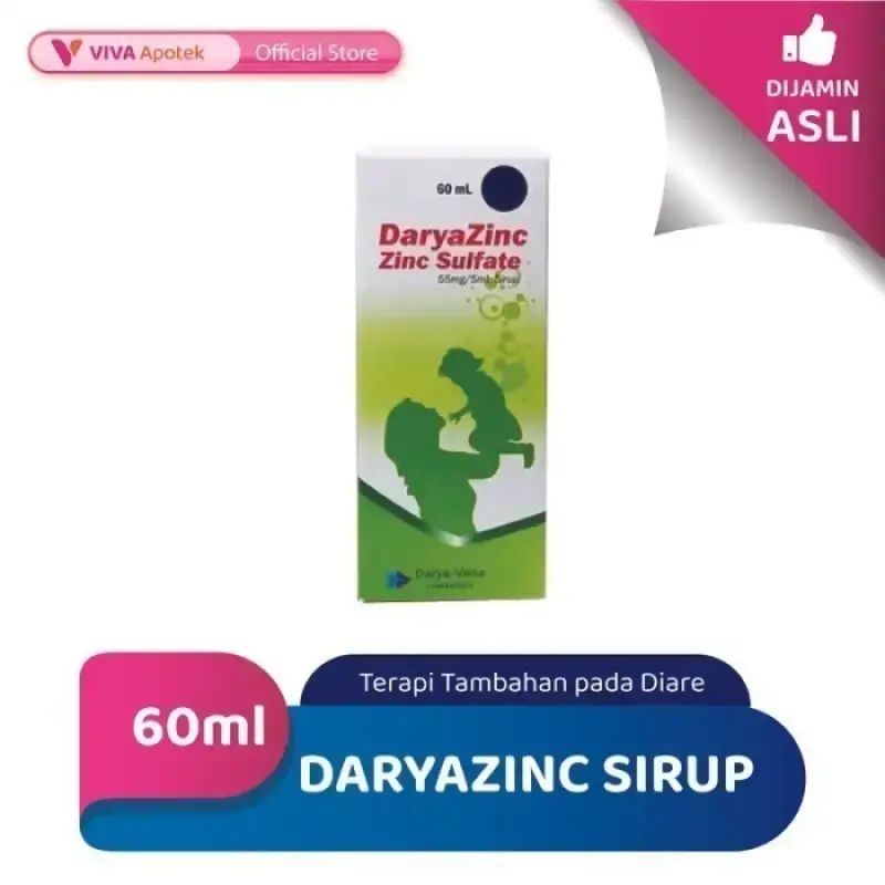 Jual Daryazinc Sirup Terapi Tambahan Pada Diare (60 Ml) Di Seller Viva ...