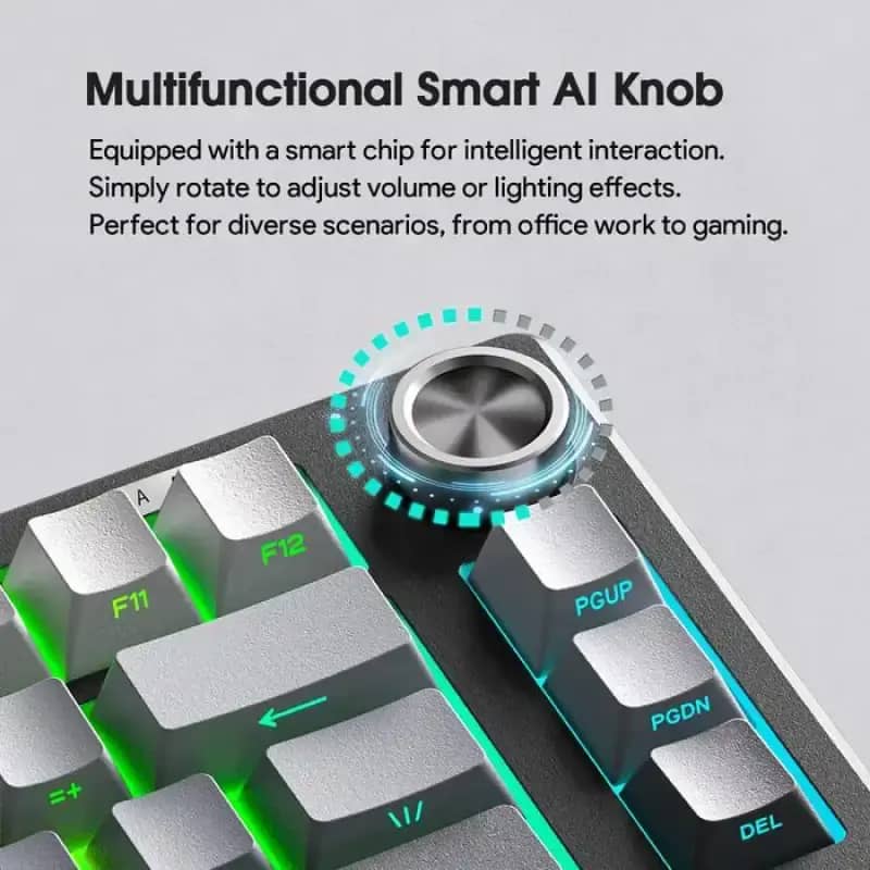Promo Furycube Ip75 / Ip-75 Membrane Keyboard 75% Layout Knob Rgb ...