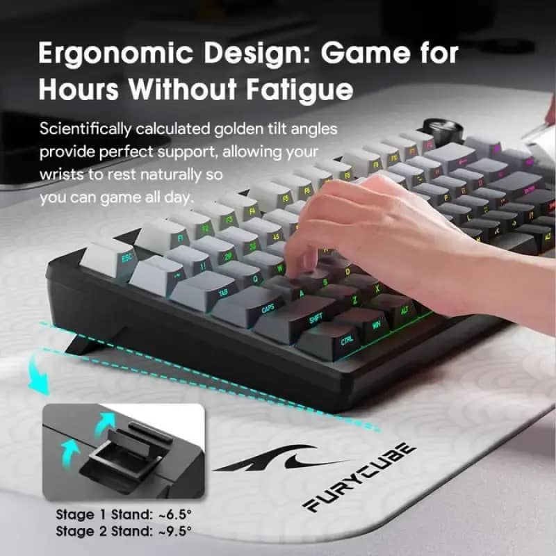 Promo Furycube Ip75 / Ip-75 Membrane Keyboard 75% Layout Knob Rgb ...