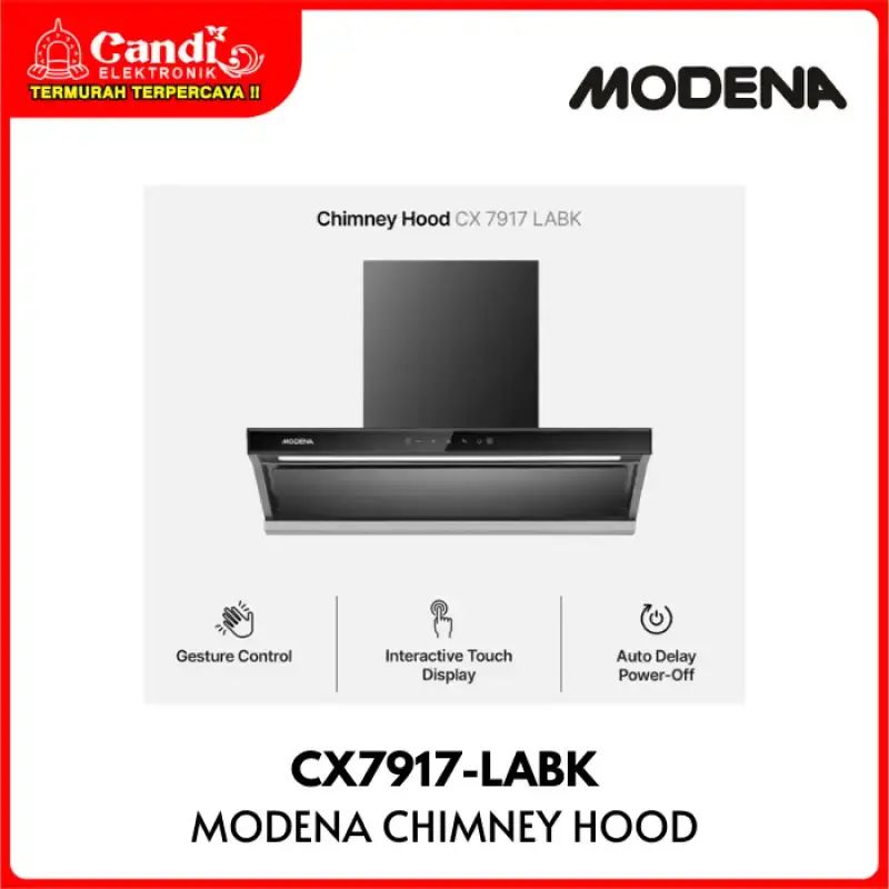 Promo Modena Wall Slanted Cooker Hood Penghisap Asap Dapur Cx7917-labk ...