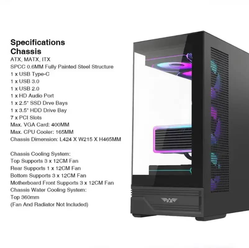 Jual Casing Pc Gaming Armaggeddon Aquaron Xtreme X10 Atx Transparent ...