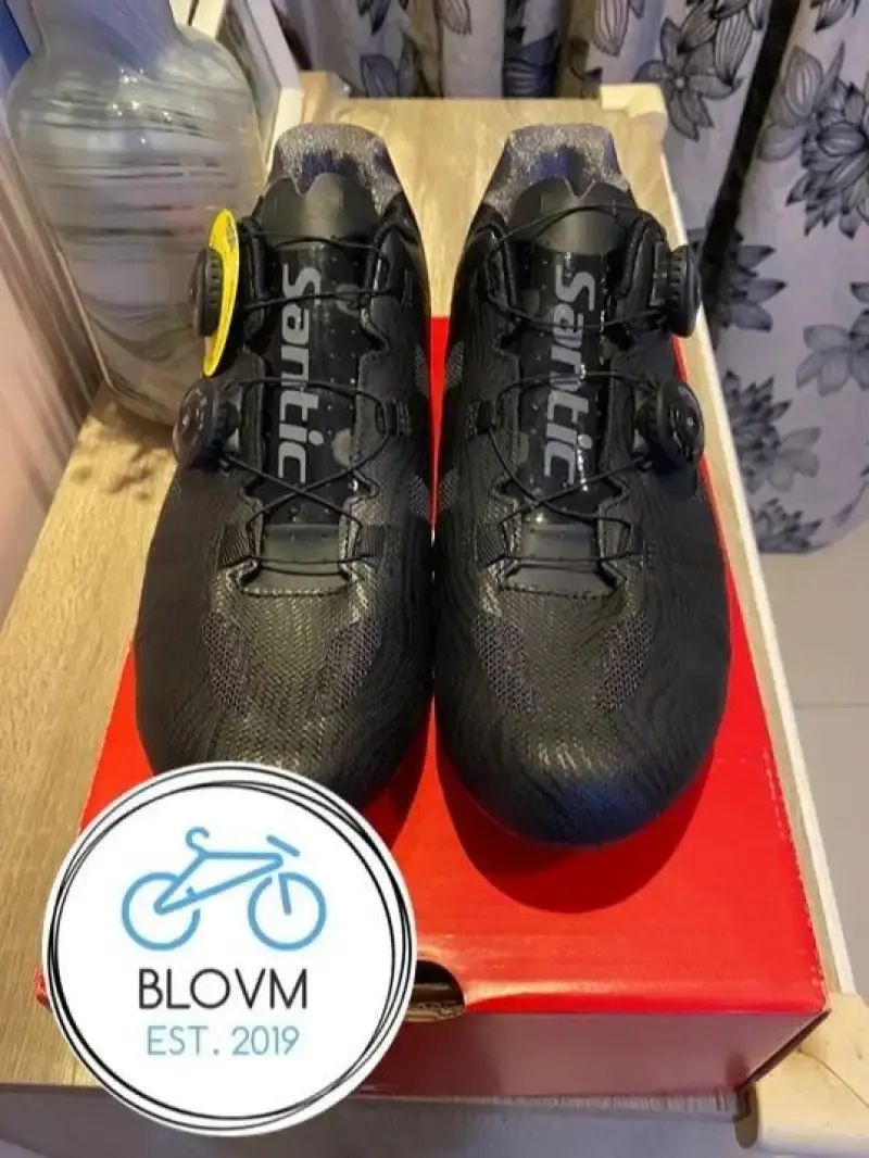 Jual Sepatu Sepeda Santic York Cleat Cycling Shoes Hitam Roadbike Mtb ...