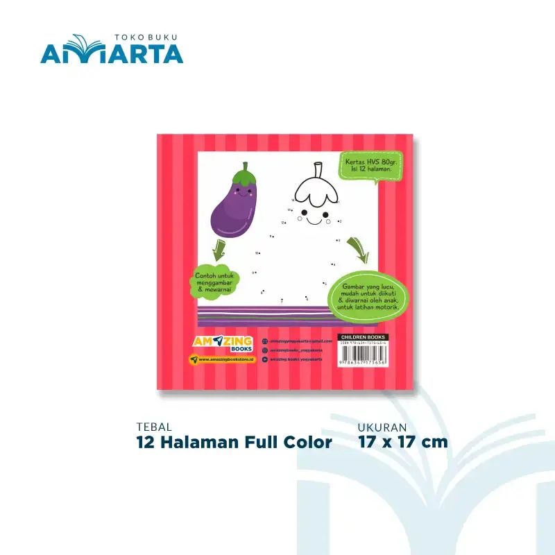 Jual Buku Dot To Dot Coloring Book Seri Vegetables & Fruits Di Seller ...
