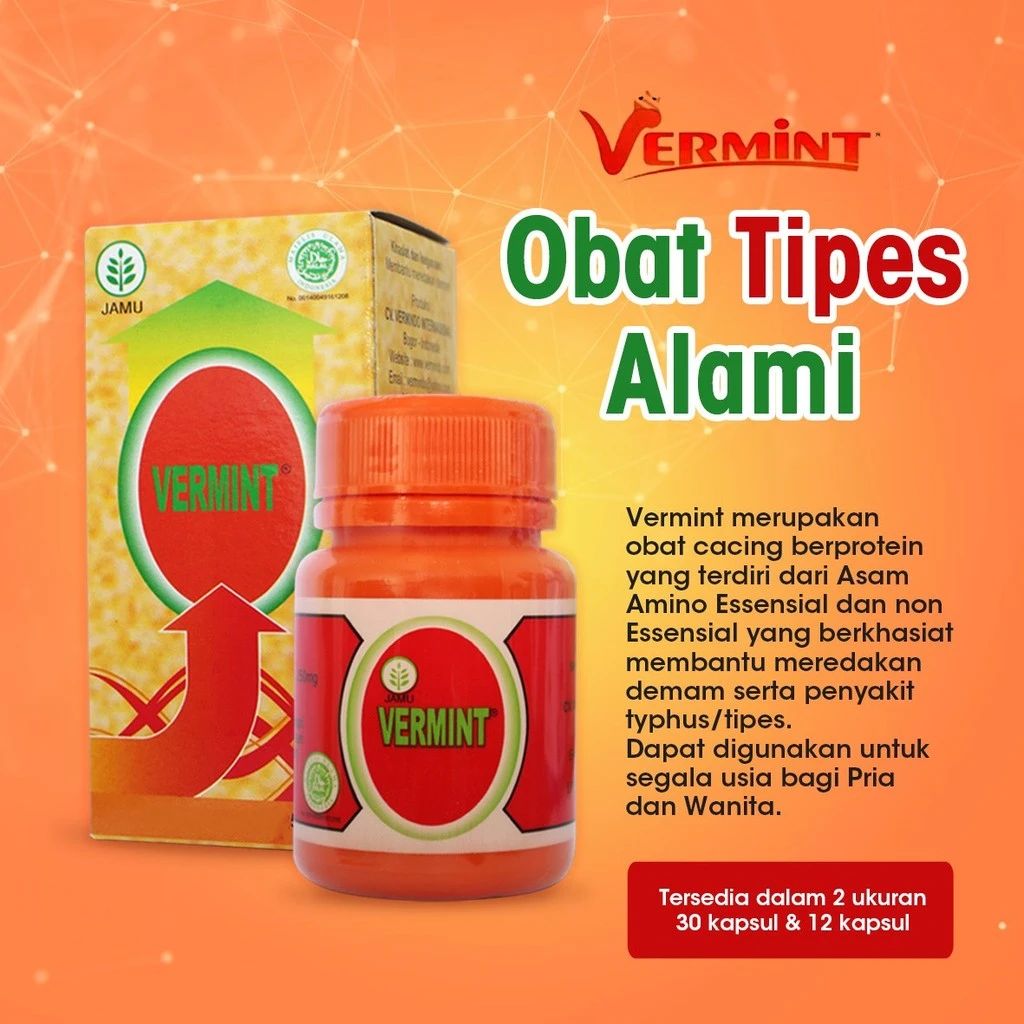 Jual Vermint Isi 30 Kapsul | Kapsul Ekstrak Cacing Tanah | Obat Typus ...