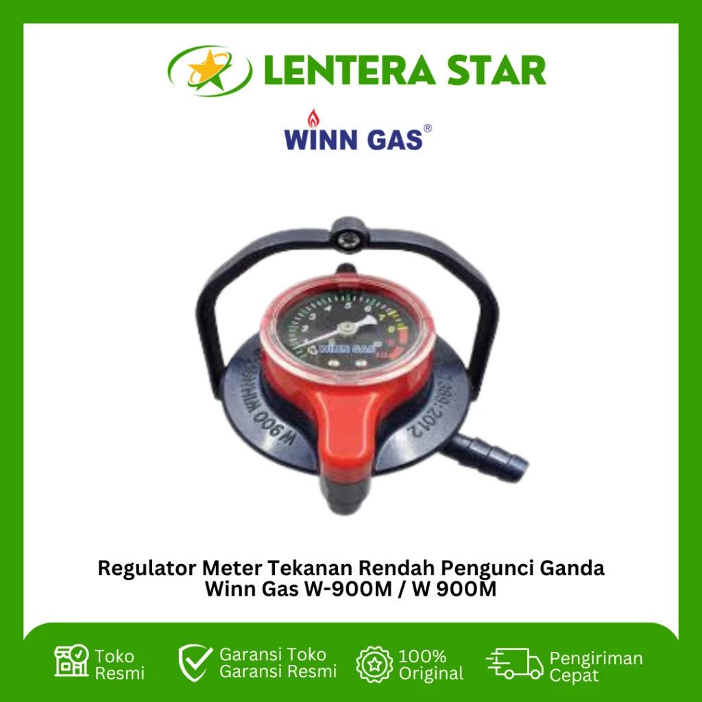 Jual Regulator Meter Tekanan Rendah Pengunci Ganda Winn Gas W-900m W900 ...