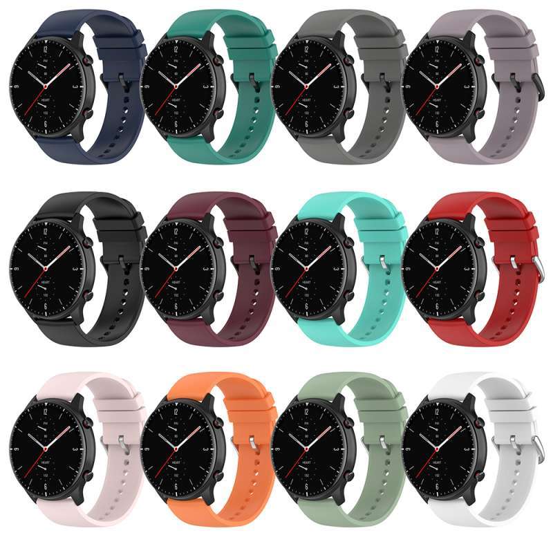 Jual Sw22 Silikon Strap 22mm For Amazfit Gtr 47mm 2 3 4 / HUAWEI Gt2 ...