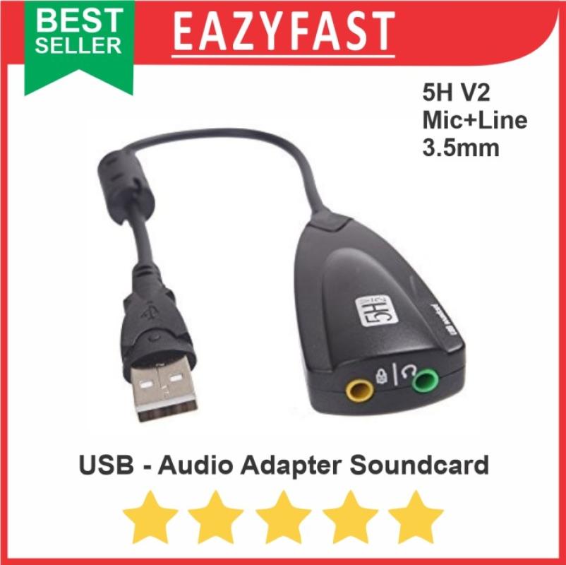 Jual Usb Soundcard Adapter 3.5mm Jack Audio Speaker Microphone Pc ...