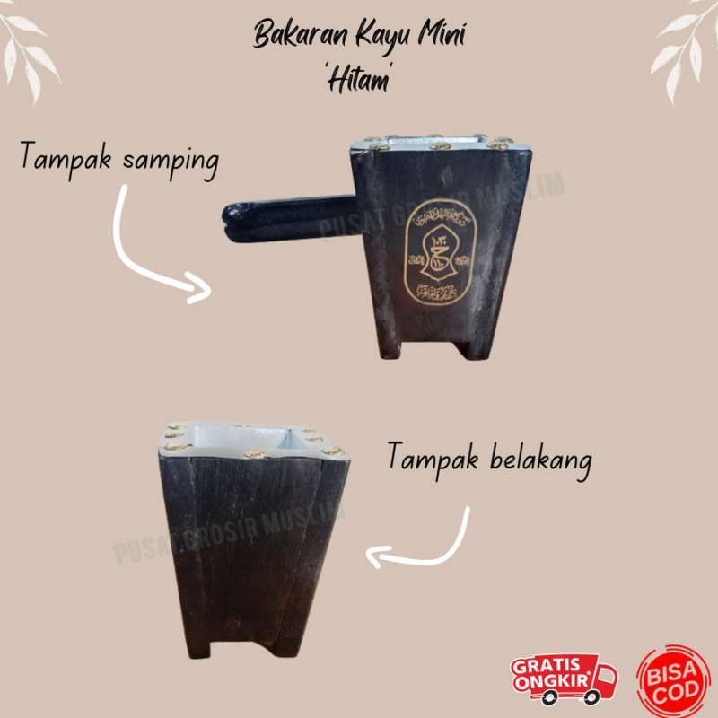 Jual Tempat Bakaran Kayu Mabkhara Tempat Bakar Bukhur Ukuran Mini Hitam ...
