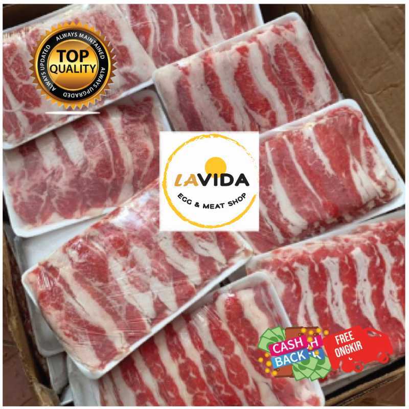 Jual Us Shortplate Daging Sapi Slice 1kg Sperti Kintan Shaburi