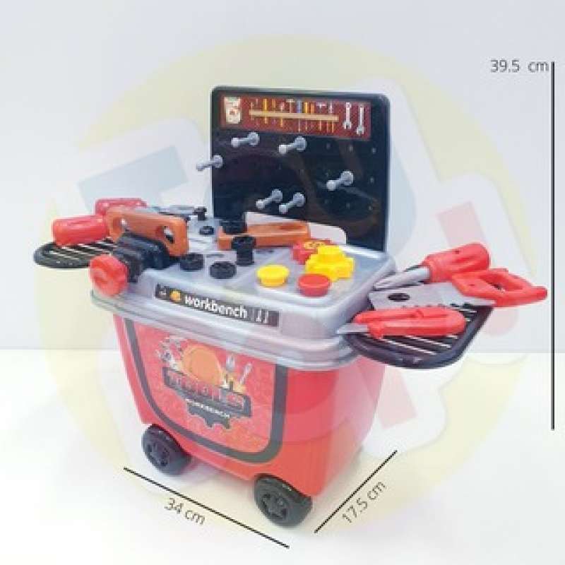 Jual Mainan Anak Pretend Play Box Food Set Trolley Workbench Di Seller ...