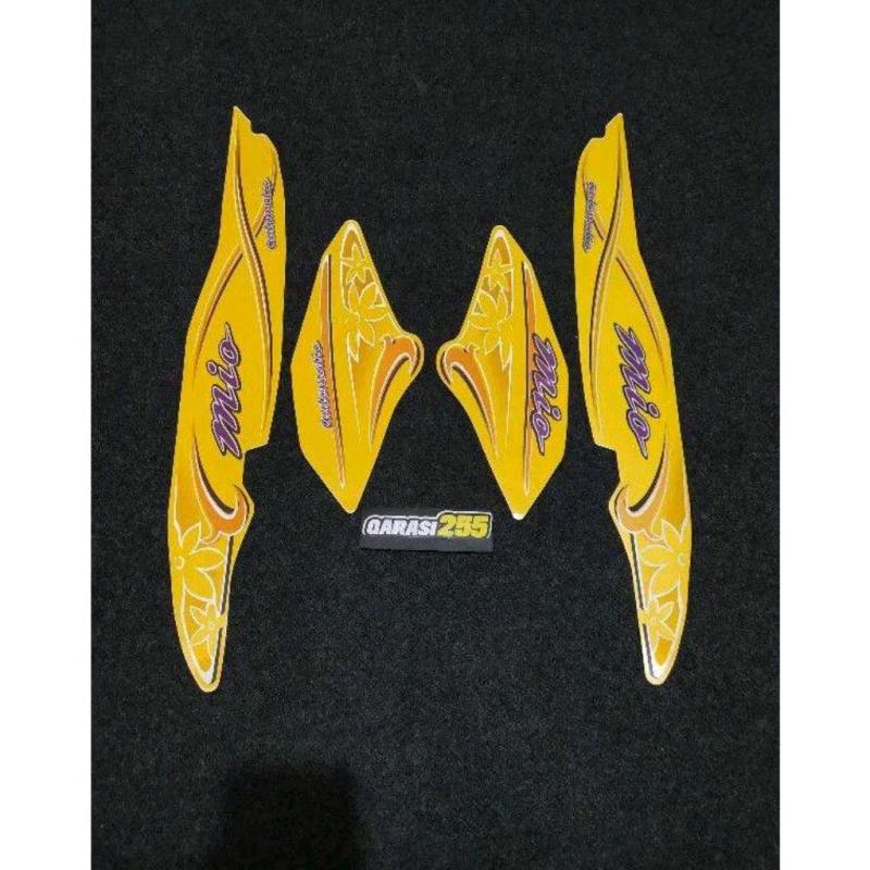 Jual Full Body Halus Mio Sporty Kuning Plus Striping - Cover Body Halus ...