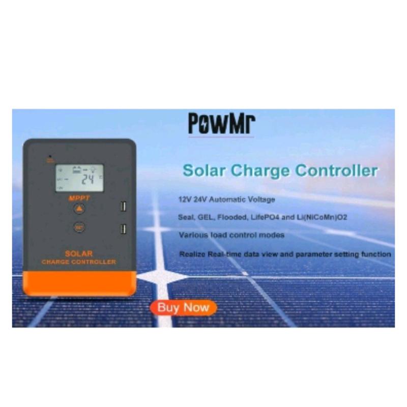 Jual Powmr Mppt Solar Charge Controller Automatic Identify 12v/24v 40a ...