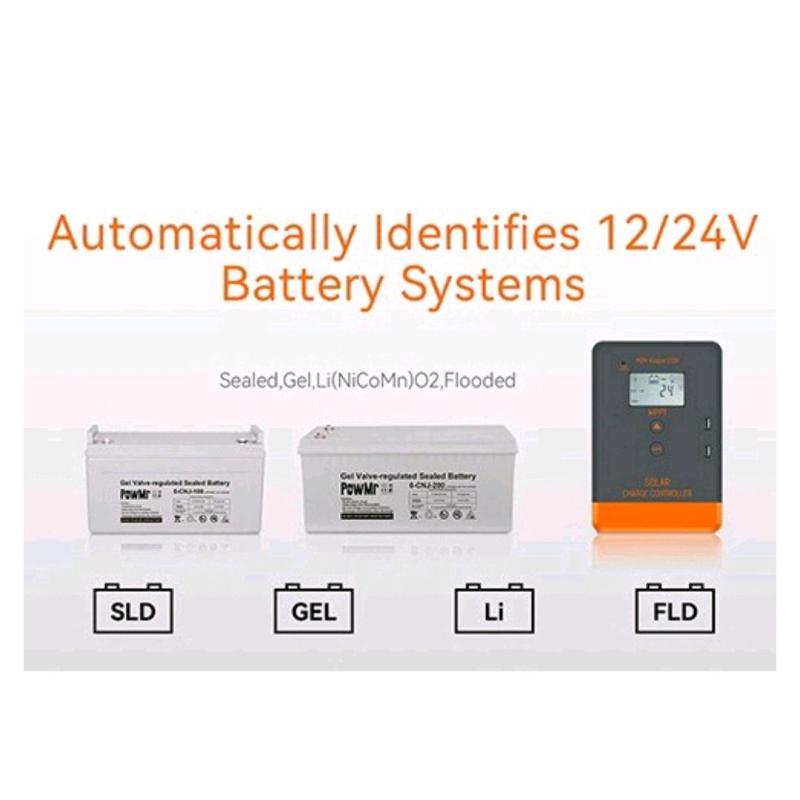 Jual Powmr Mppt Solar Charge Controller Automatic Identify 12v/24v 40a ...