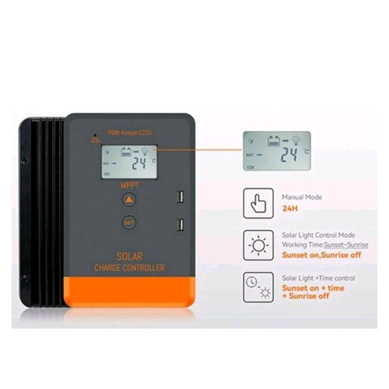 Jual Powmr Mppt Solar Charge Controller Automatic Identify 12v/24v 40a ...