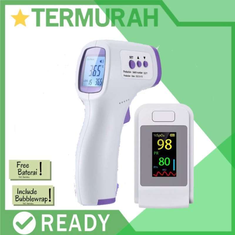Jual Paket Termogun Thermometer Infrared Om Oximeter Pulse Digital Rom Di Seller Nur Nur Toko ...