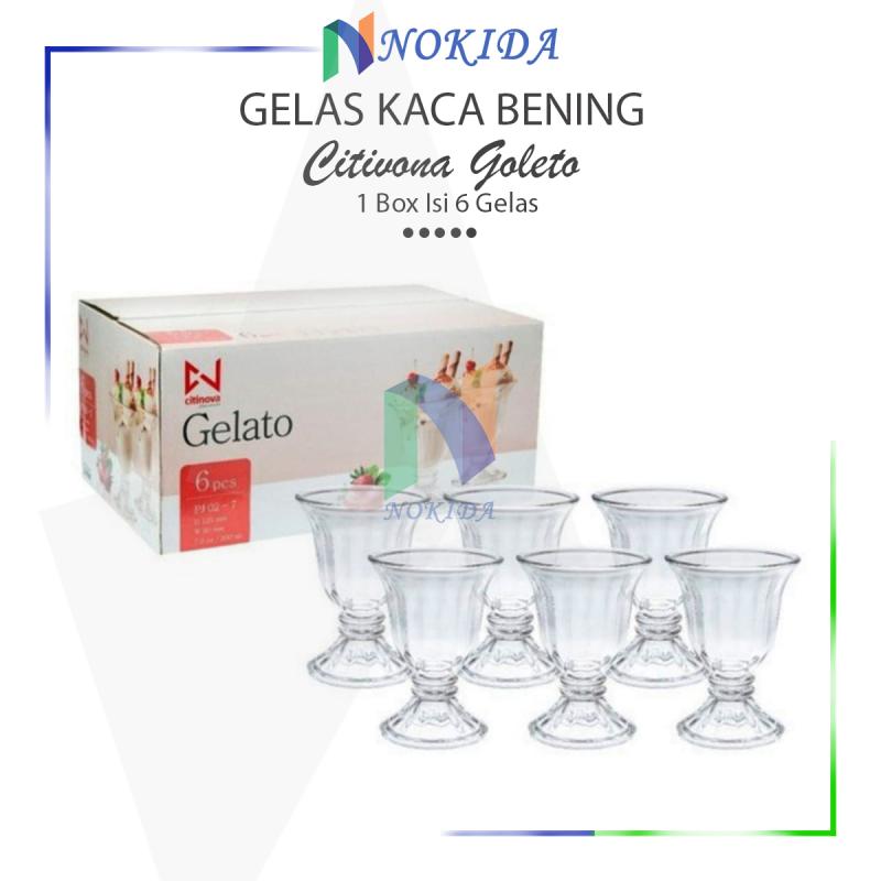 Jual Nokida Gelas Minuman Transparat 1 Set [6 Pcs] / 1 Set Gelas Kaca ...
