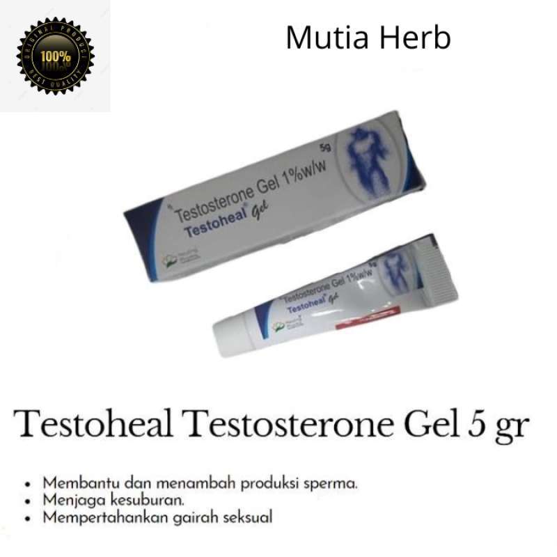 Jual Testoheal Testosterone gel,5 gr best seller di Seller MUTIA SHOP ...