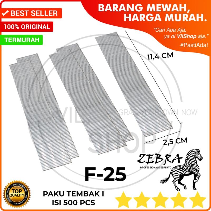 Jual Isi Paku Tembak Air Nailer F25 Zebra 500 Pcs / Isian Hekter Stapler Tembak Angin Kompresor ...