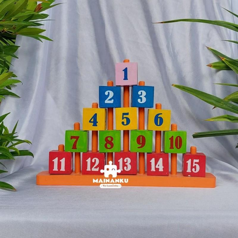 Jual Mainan Edukasi Anak Balok Menara Piramid Angka Di Seller Mainanku ...