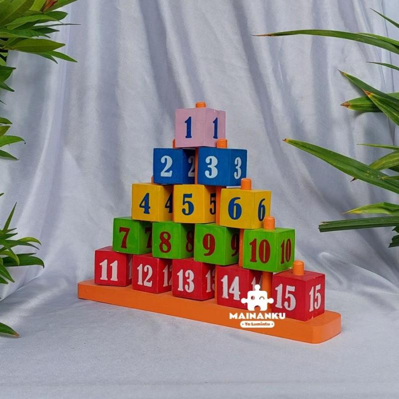 Jual Mainan Edukasi Anak Balok Menara Piramid Angka Di Seller Mainanku ...
