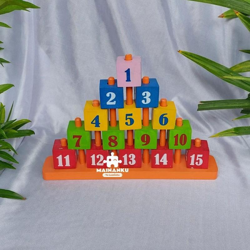 Jual Mainan Edukasi Anak Balok Menara Piramid Angka Di Seller Mainanku ...