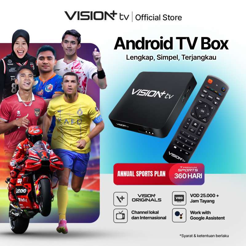Jual Android Tv Box Vision+ Tv - Annual Premium Sports Di Seller ...