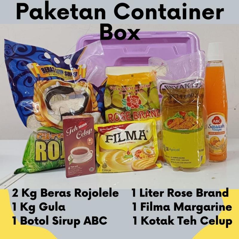 Jual Sembako Paket Irit 6 + Free Box Container Di Seller One Klik Aja - One Klik Aja - Kab ...