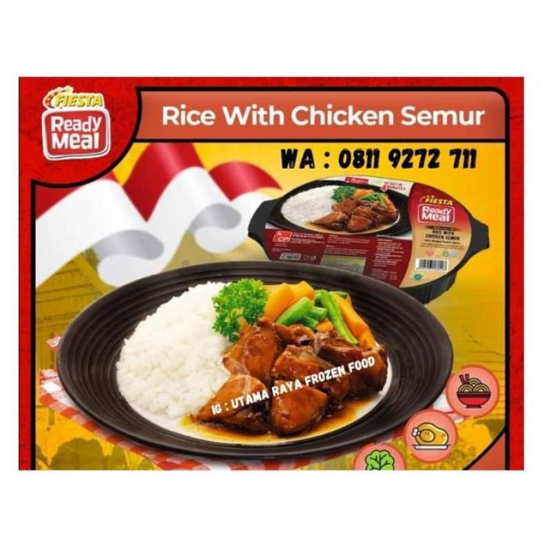 Jual FIESTA READY MEAL RICE WITH CHICKEN SEMUR di Seller UTAMA FROZEN ...