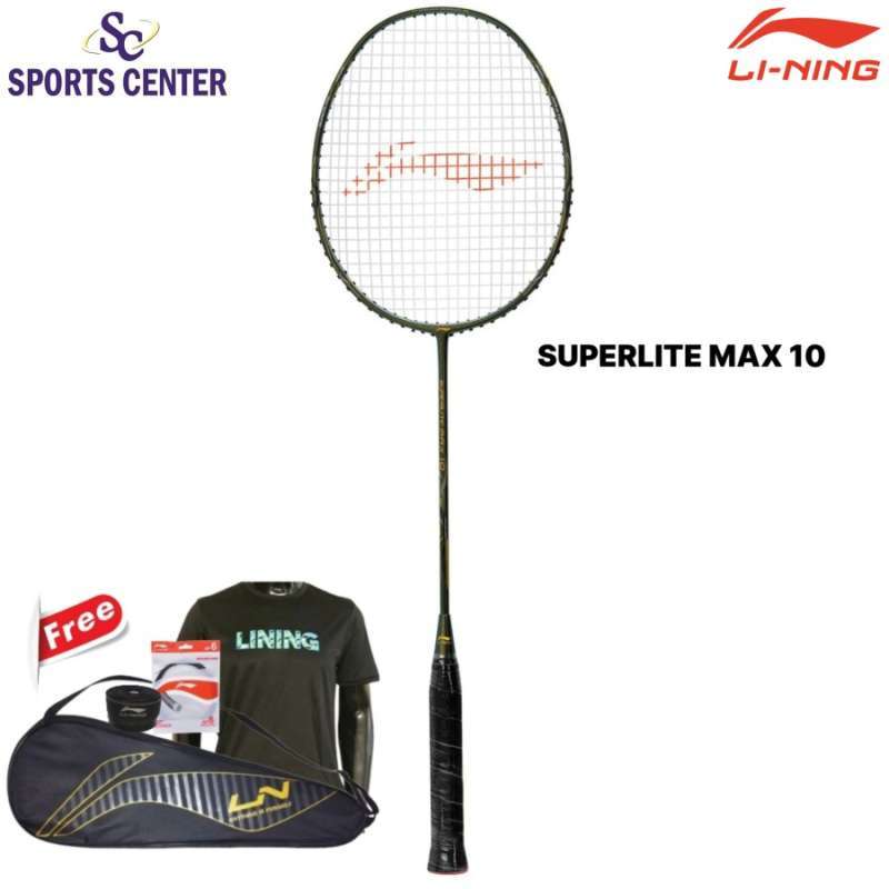 Promo New Full Set Raket Badminton Lining Superlite Max 10 Emerald ...