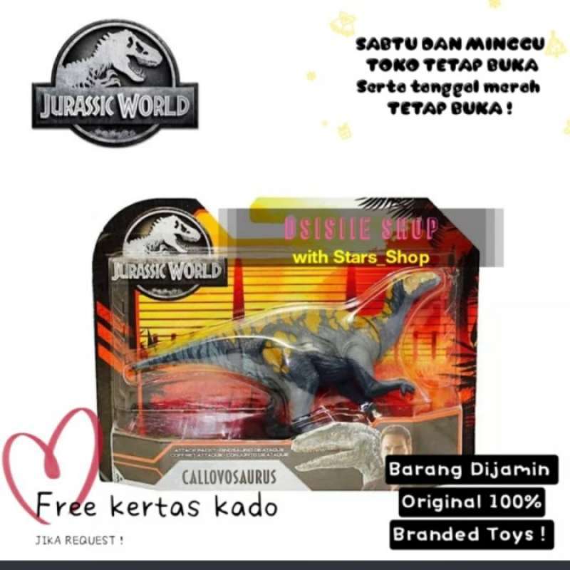 Promo Jurassic world Callovosaurus Attack Pack Original / Mainan Figure ...