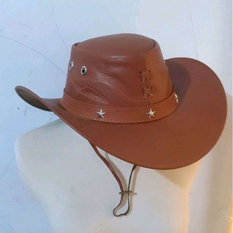 Jual Topi Koboi Koboy Cowboy Coboy Coboi Laken Kulit Asli Garut Ukuran ...