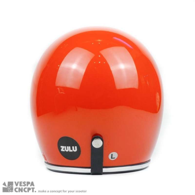 Jual Zulu Osiris Helmet Helm Orange Chrome Retro Half Face Vespa Di ...