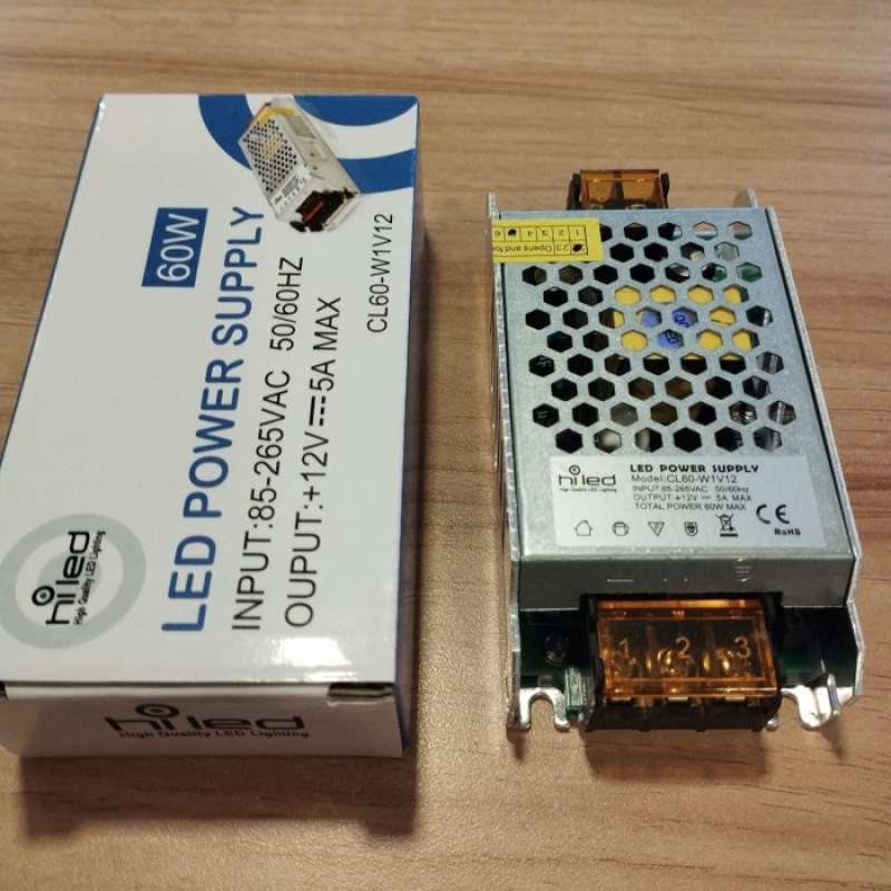 Promo Trafo Adaptor Powersupply 12volt 5a Hiled Untuk Led Strip 60watt ...