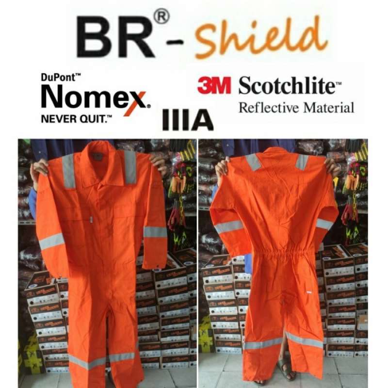 Promo COVERALL FLAME RETARDANT BR SHIELD WEARPACK ANTI API 100% ...