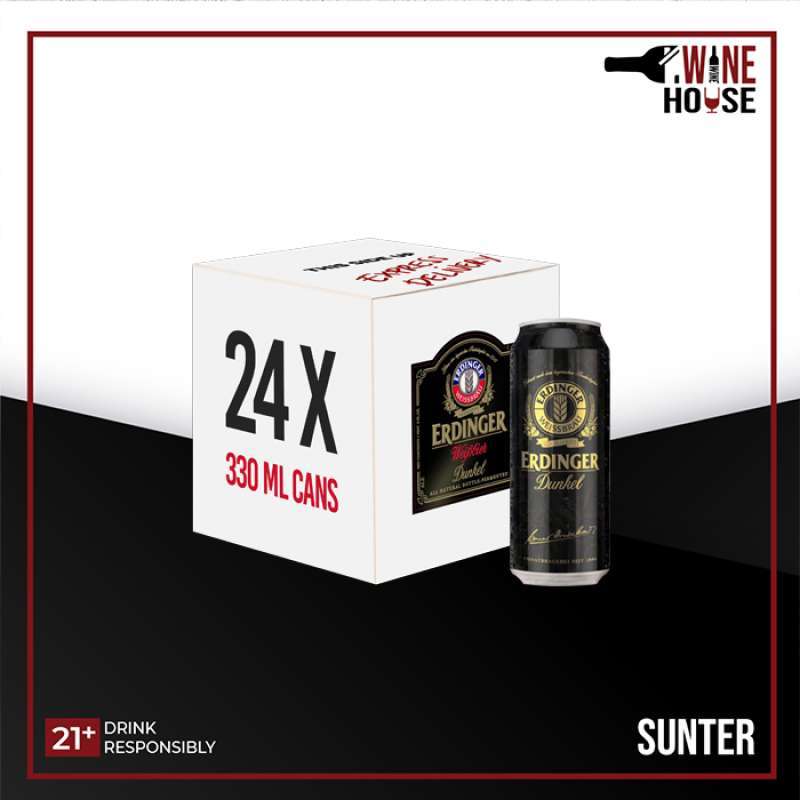 Jual Erdinger Dunkel Beer (500ml x 24 Can) di Seller Wine House Sunter Official Store - Sunter ...