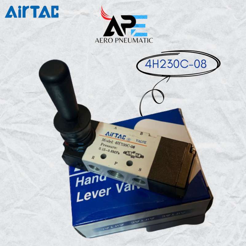 Jual Hand Valve / Pneumatic Control Airtac 4h230c-08 Close Center Di Seller Aero Pneumatic ...