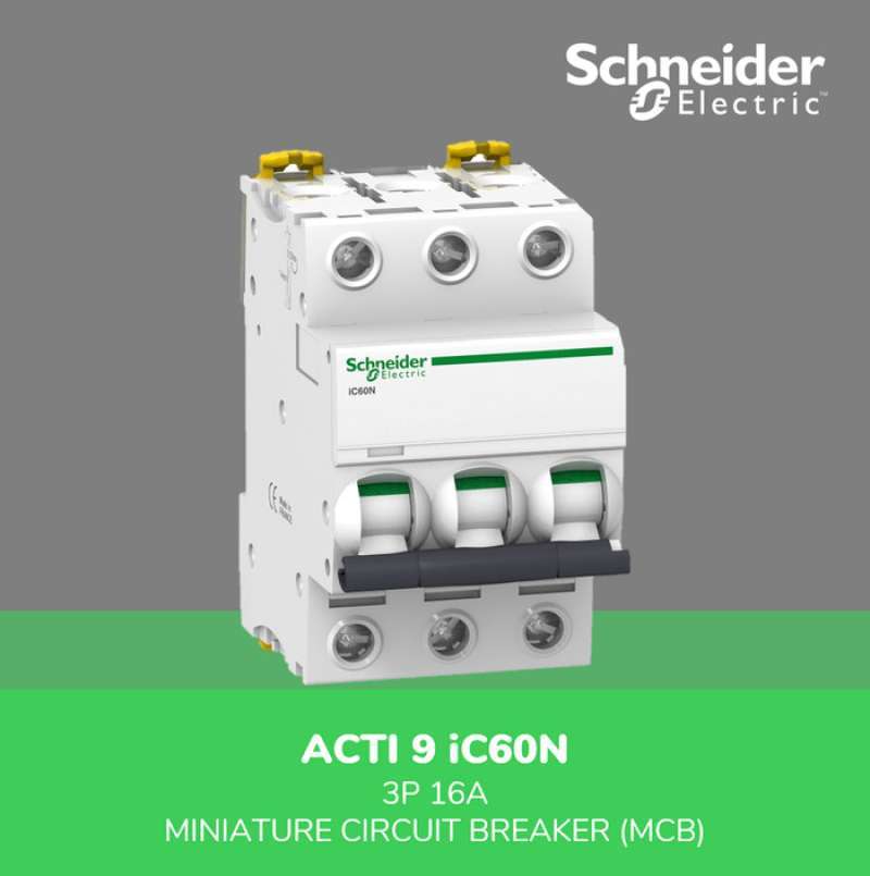 Promo Schneider Acti9 iC60N Mcb 16A - 3P - 6KA Kurva C - A9F74316 Diskon 23% di Seller Listrica ...