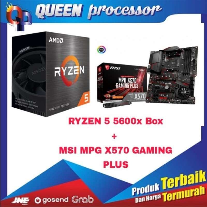 Promo PROCESSOR AMD RYZEN 5 5600X 3.7GHz BOX+MSI MPG X570 Gaming Plus ...