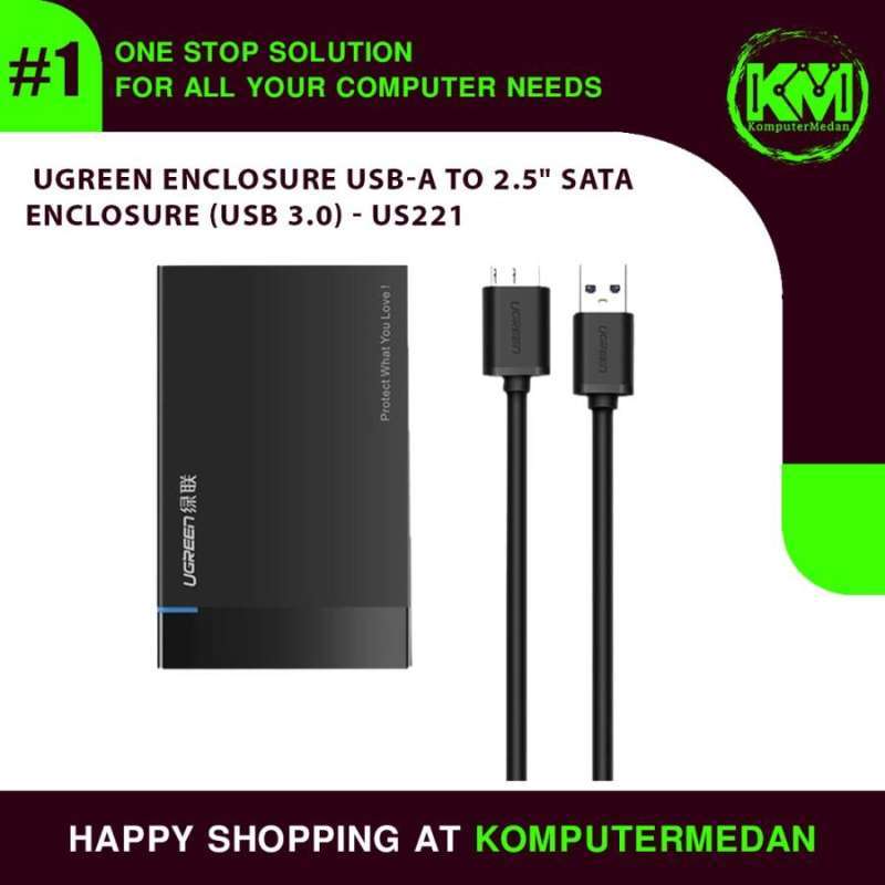 Jual Ugreen Enclosure Usb-a To 2.5 Sata Enclosure (usb 3.0) - Us221 Pn ...