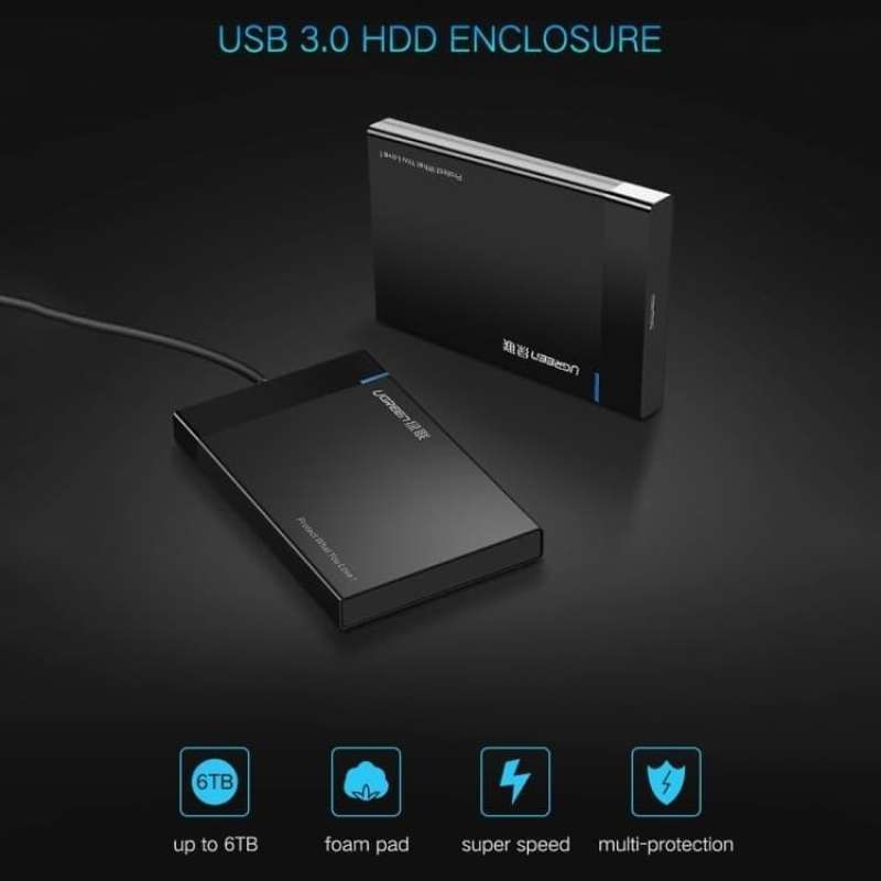 Jual Ugreen Enclosure Usb-a To 2.5 Sata Enclosure (usb 3.0) - Us221 Pn 30 Di Seller ...