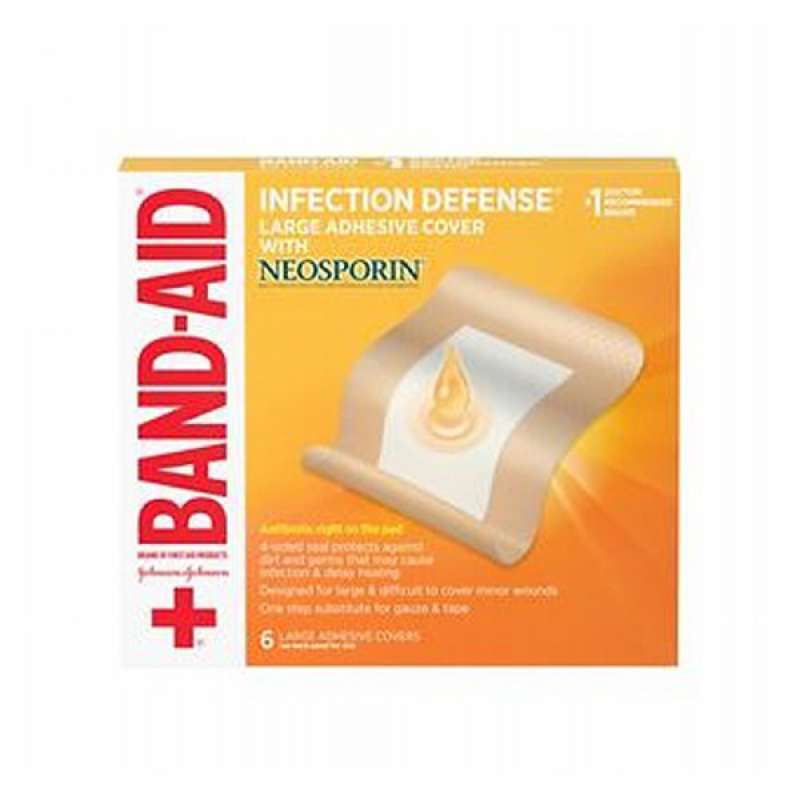 Promo Band-Aid Infection Defense Large Adhesive Cover With Neosporin, 6 ...
