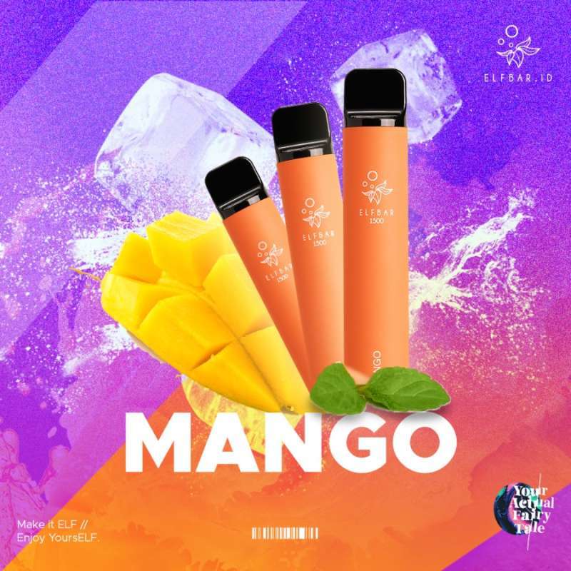 Jual ELFBAR 1500 PUFFS MANGO / ELF BAR 1500 DISPOSABLE POD MANGO di ...