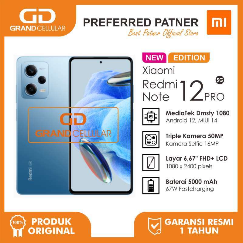 Promo Redmi Note 12 Pro 5G [8GB-256GB] New Series Diskon 2% di Seller ...